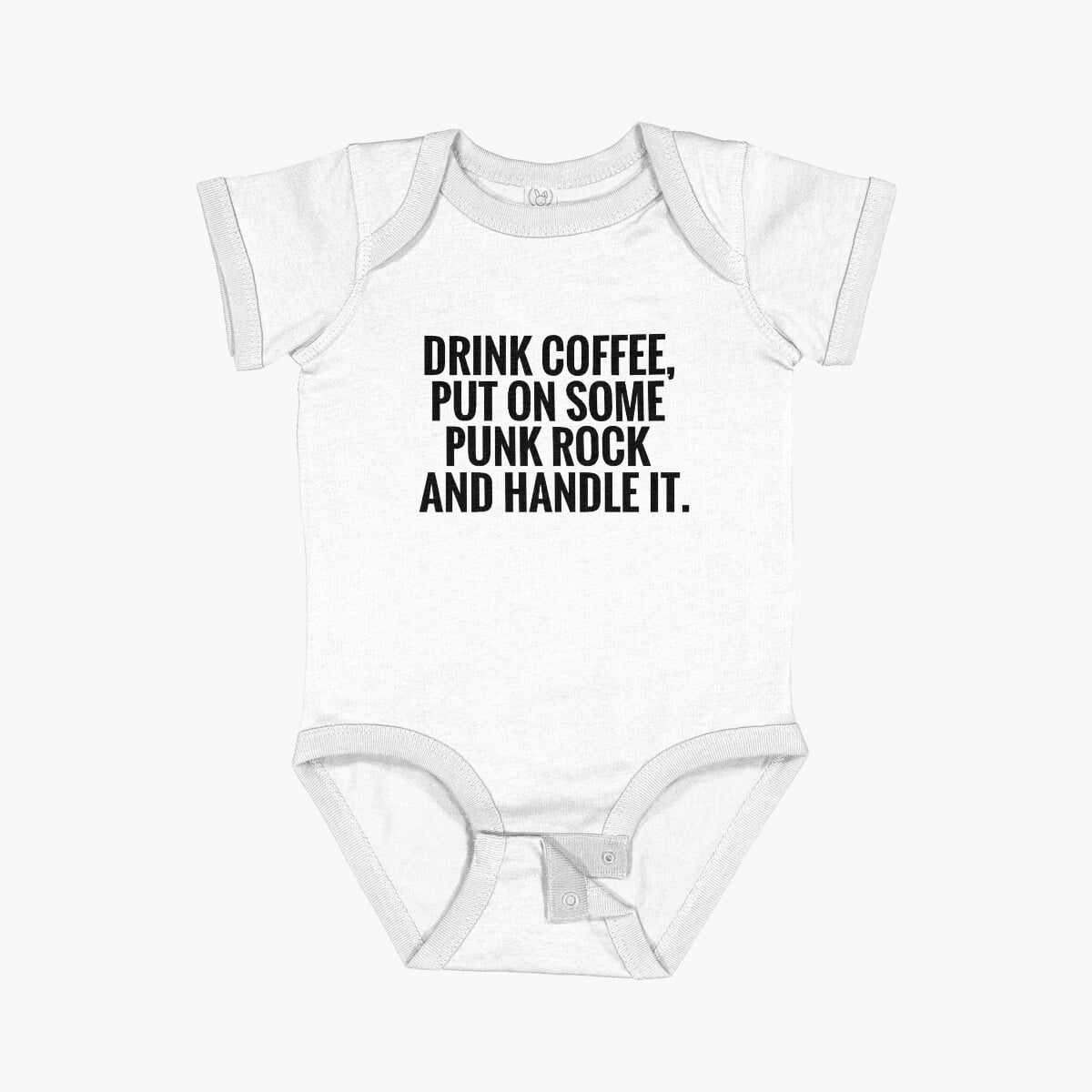 Luvly Coffee, Punk Rock, Handle It Short Sleeve Baby One-Piece, New ...