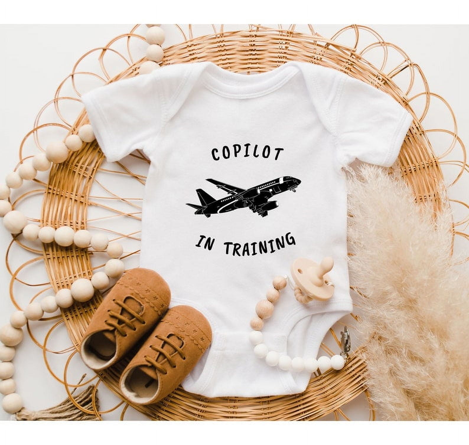 Luvly Copilot In Training Baby, Cute Airplane Bodysuit, Daddy'S Copilot ...