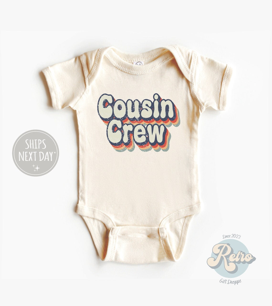 Luvly Cousin Crew Bodysuit - Cousin Natural Baby - Retro Cousin Gift ...