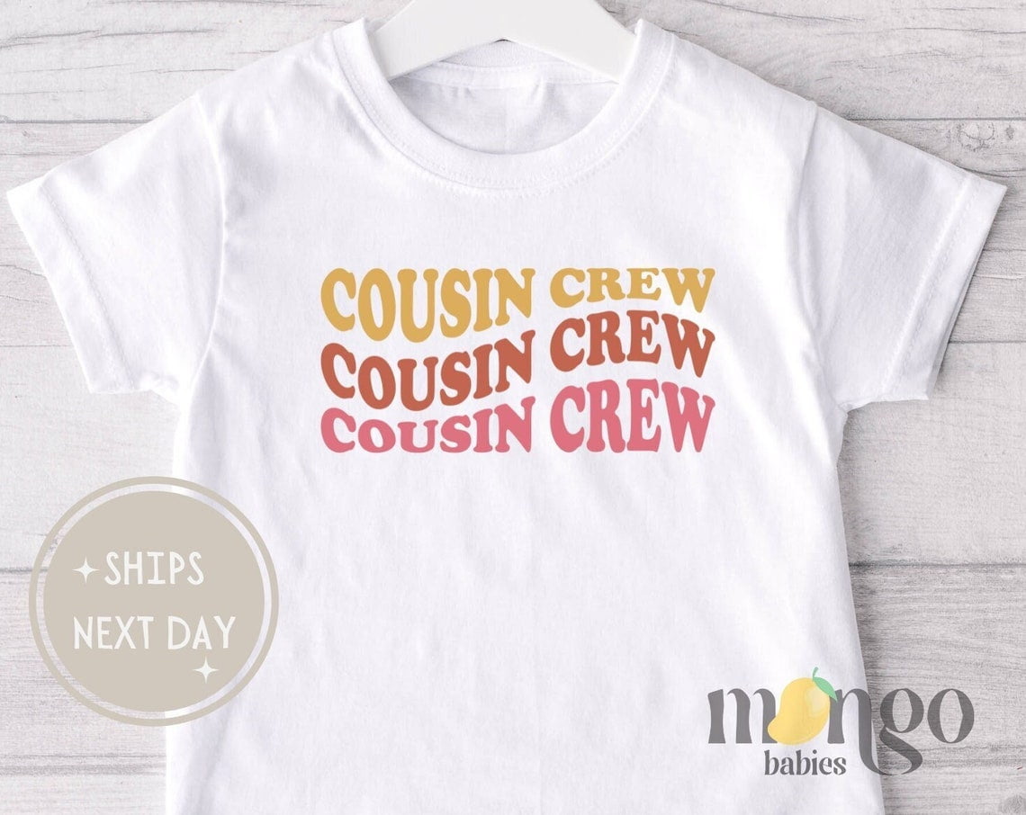 Luvly Cousin Crew Toddler Shirt - Boho Retro Kids Shirt - Cute Cousin Natural Toddler Tee - Cute ...