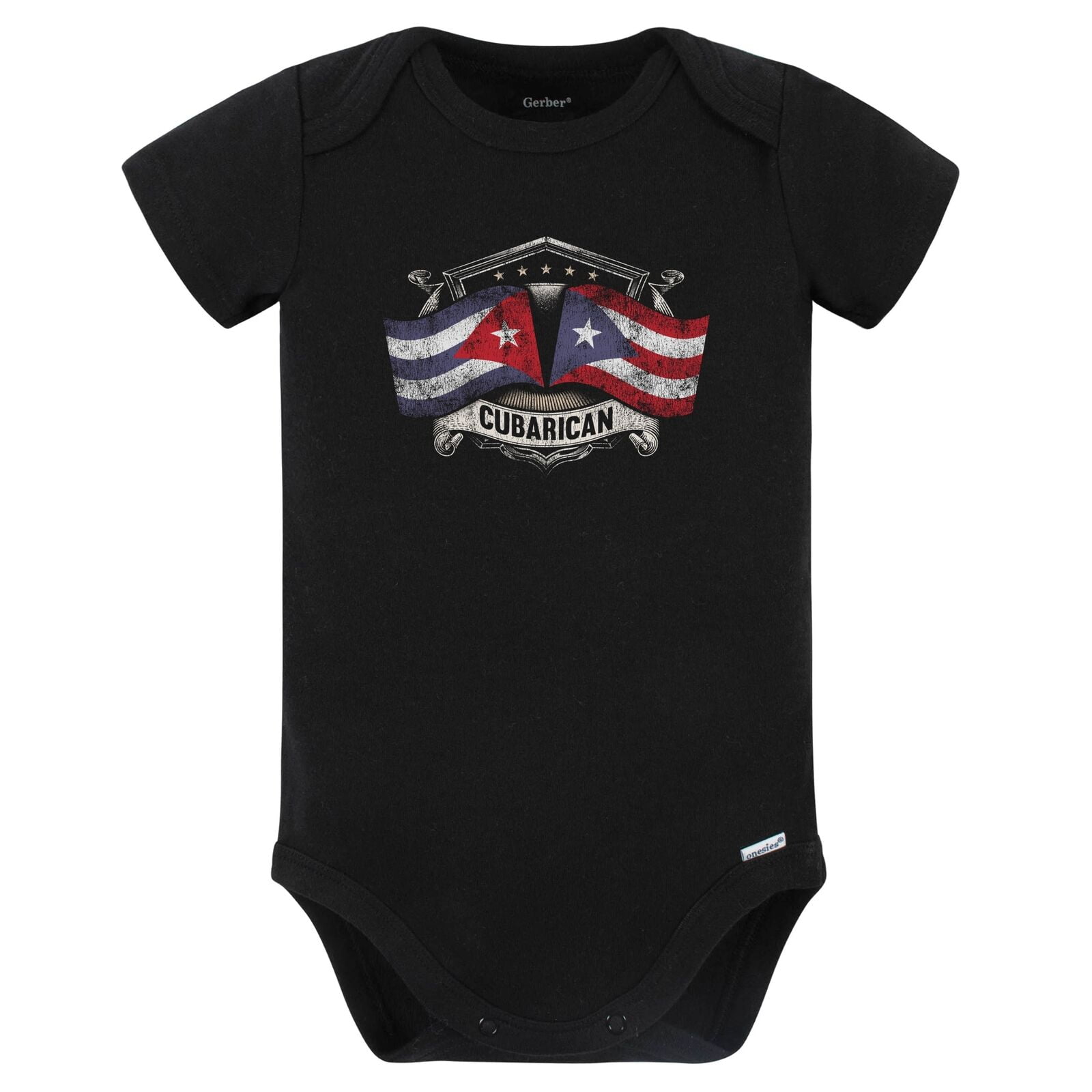 Luvly Cuba Puerto Rico Flags Cuban Puerto Rican Cubarican Baby Bodysuit ...