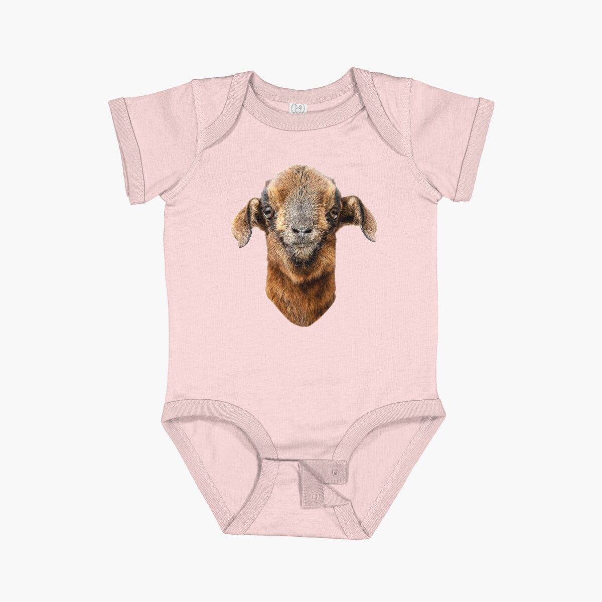Luvly Cute Baby Goat Farm Animal Short Sleeve Baby One-Piece, New Born ...