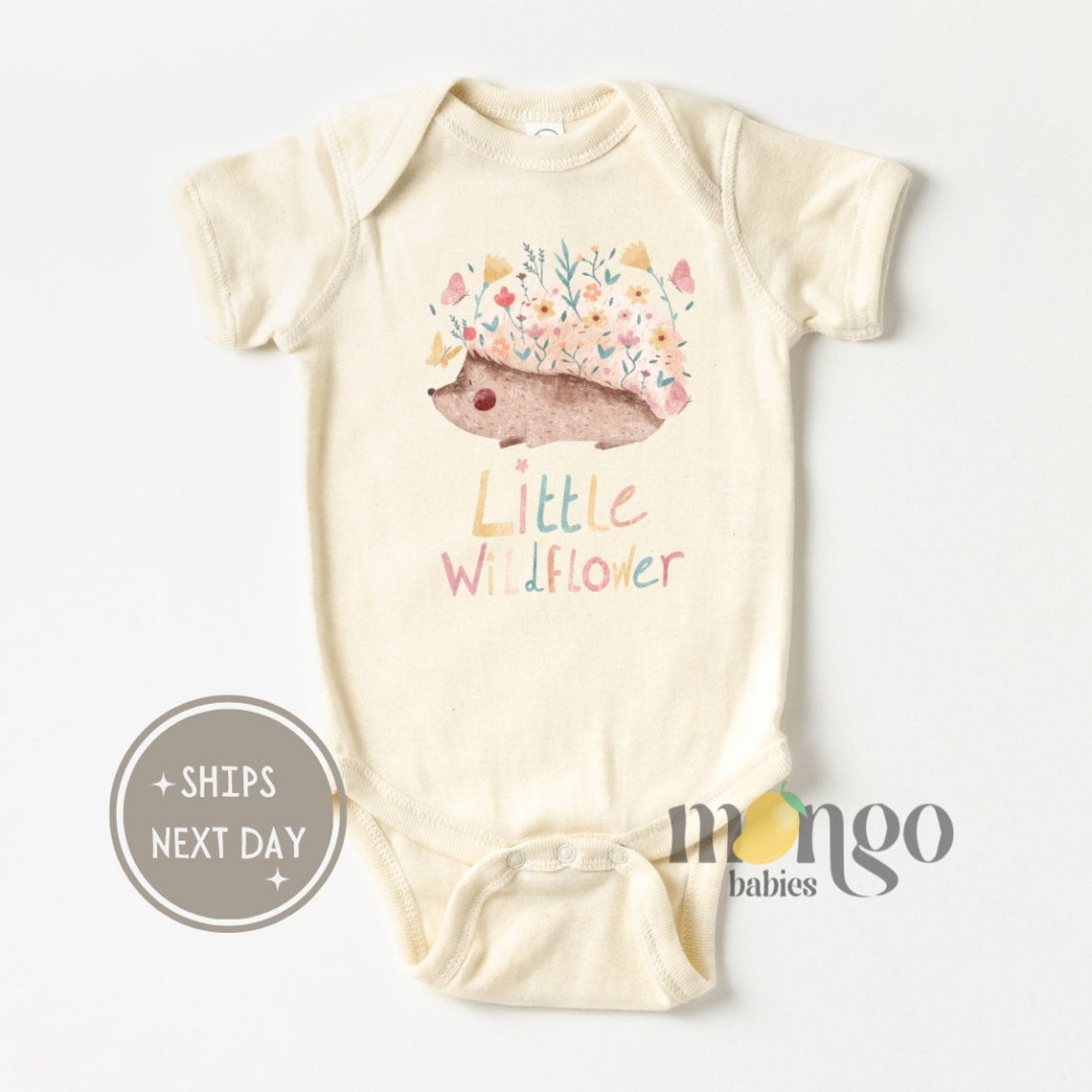 Luvly Cute Baby Onesies® Brand Little Wildflower Baby Announcement Surprise Gift Baby Shower ...