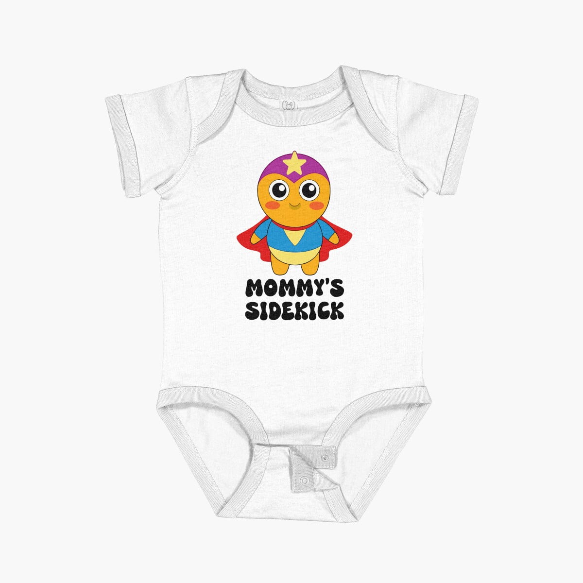 Luvly Cute Baby Superhero Mommy'S Sidekick Short Sleeve Baby One-Piece ...
