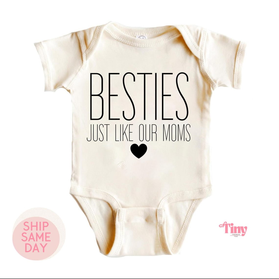 Luvly Cute Besties Just Like Our Moms Bodysuit, Best Friends Newborn Bodysuit, Matching Baby ...