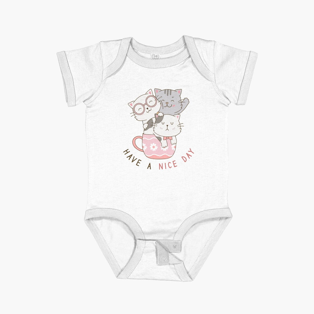 Luvly Cute Cats In Cup, Cats In Cup, Happy Cats In Cup Short Sleeve ...