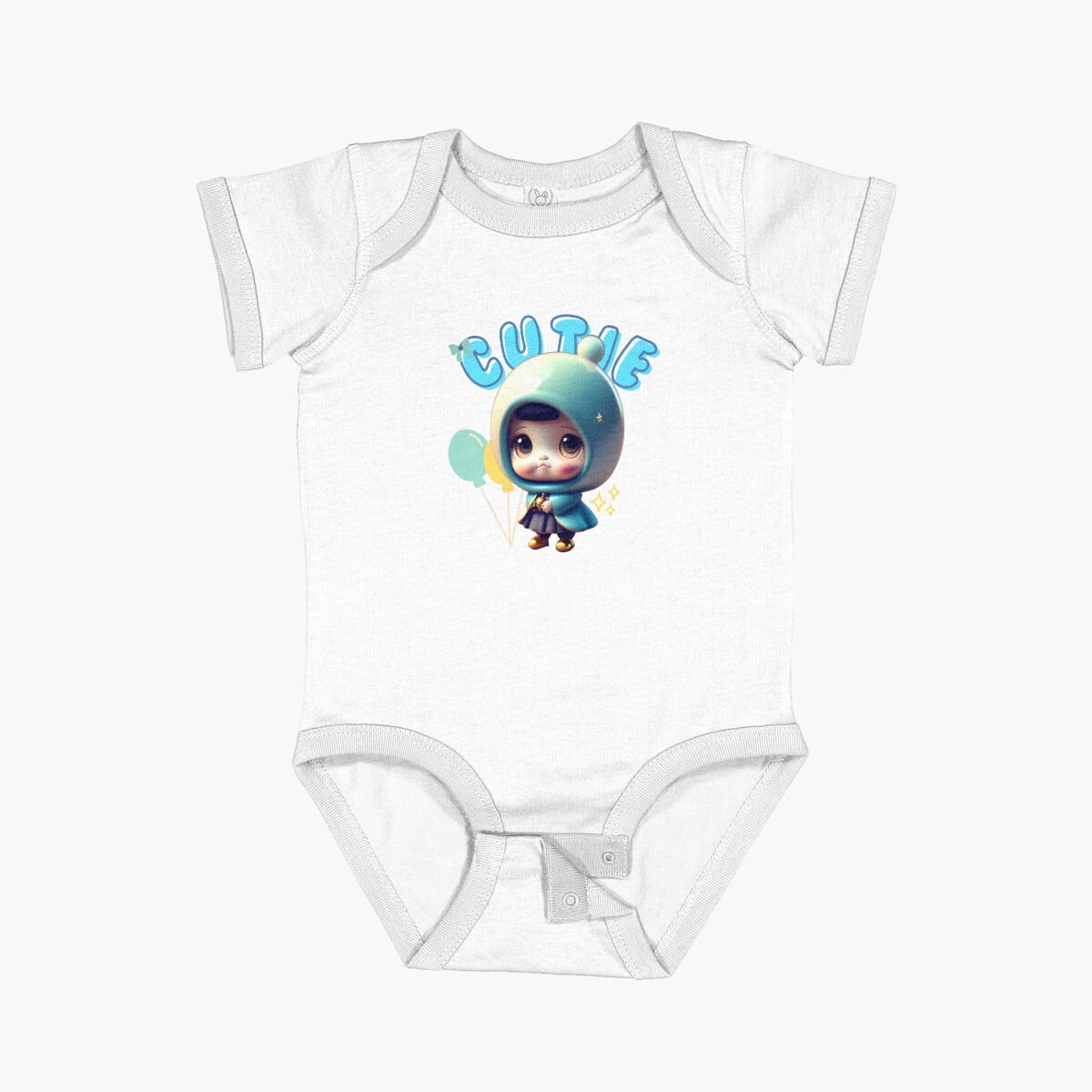 Luvly Cute Chibi Character Short Sleeve Baby One-Piece, New Born, Baby ...