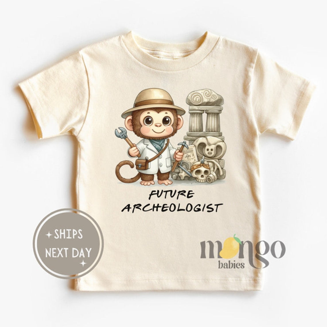 Luvly Cute Monkey Tshirt Toddler Tee Future Archeologist Tshirt For ...
