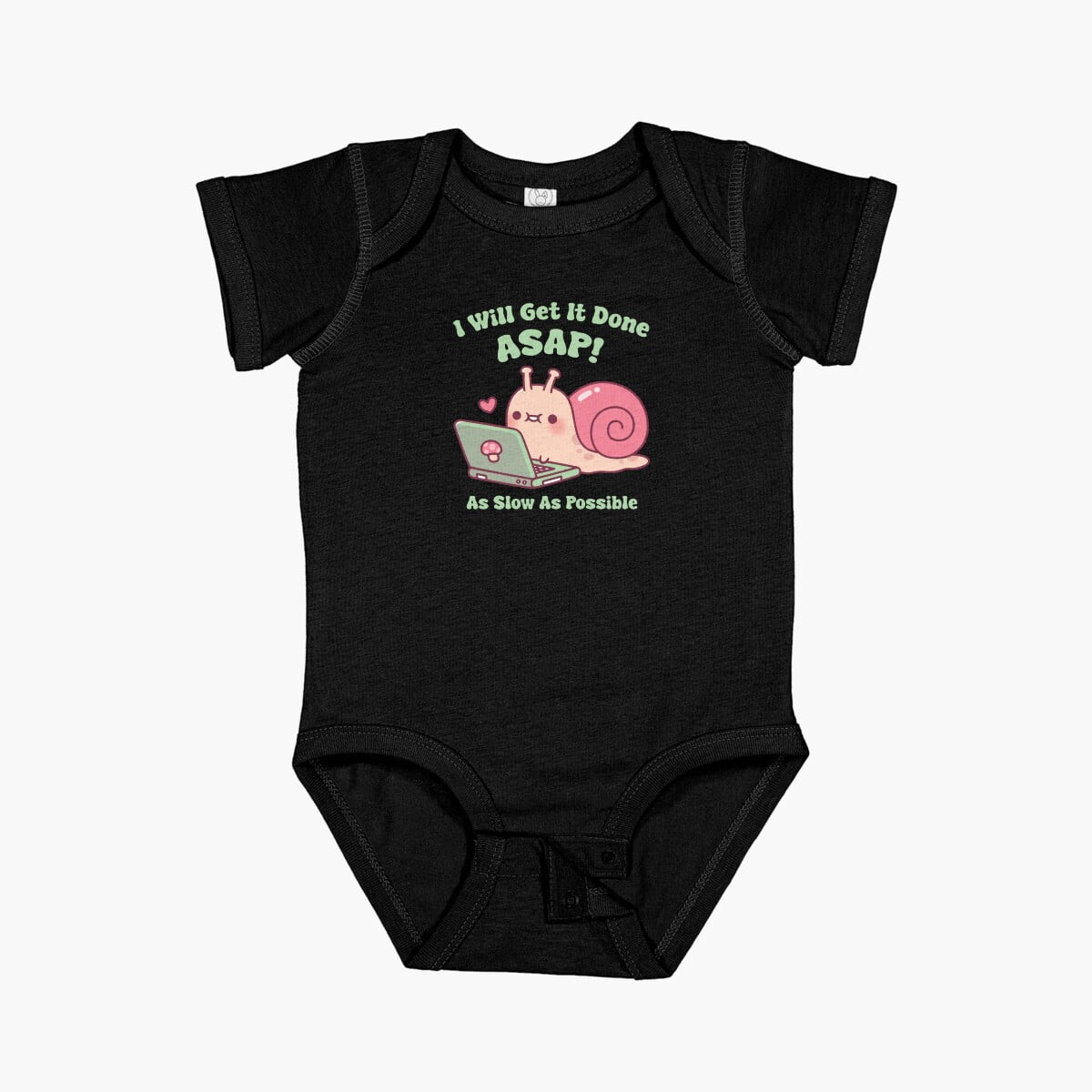 Luvly Cute Snail Working On Laptop I Will Get It Done Asap Funny Short ...