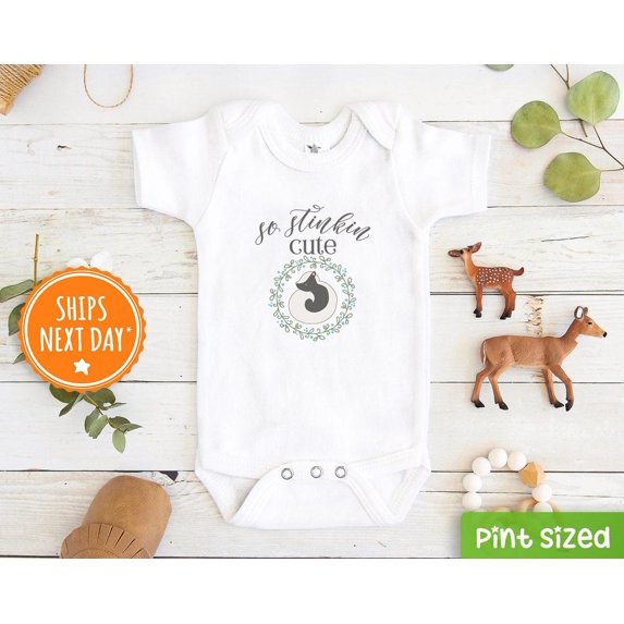 Luvly Cute "So Stinkin Cute" Baby - Skunk Baby - Funny Baby Gift ...