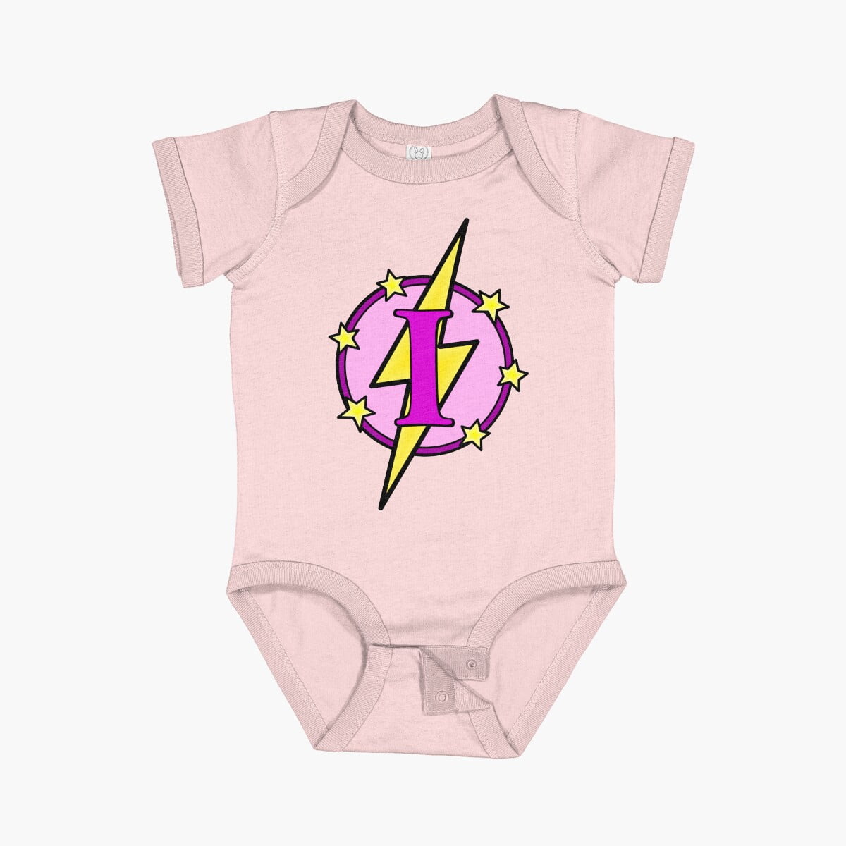 Luvly Cute Superhero Girl Super Letter I - Pink And Purple Short Sleeve ...