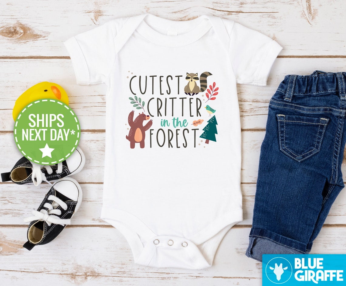 Luvly Cutest Critter In The Forest, Cute Critter Baby Bodysuit, New Kid ...