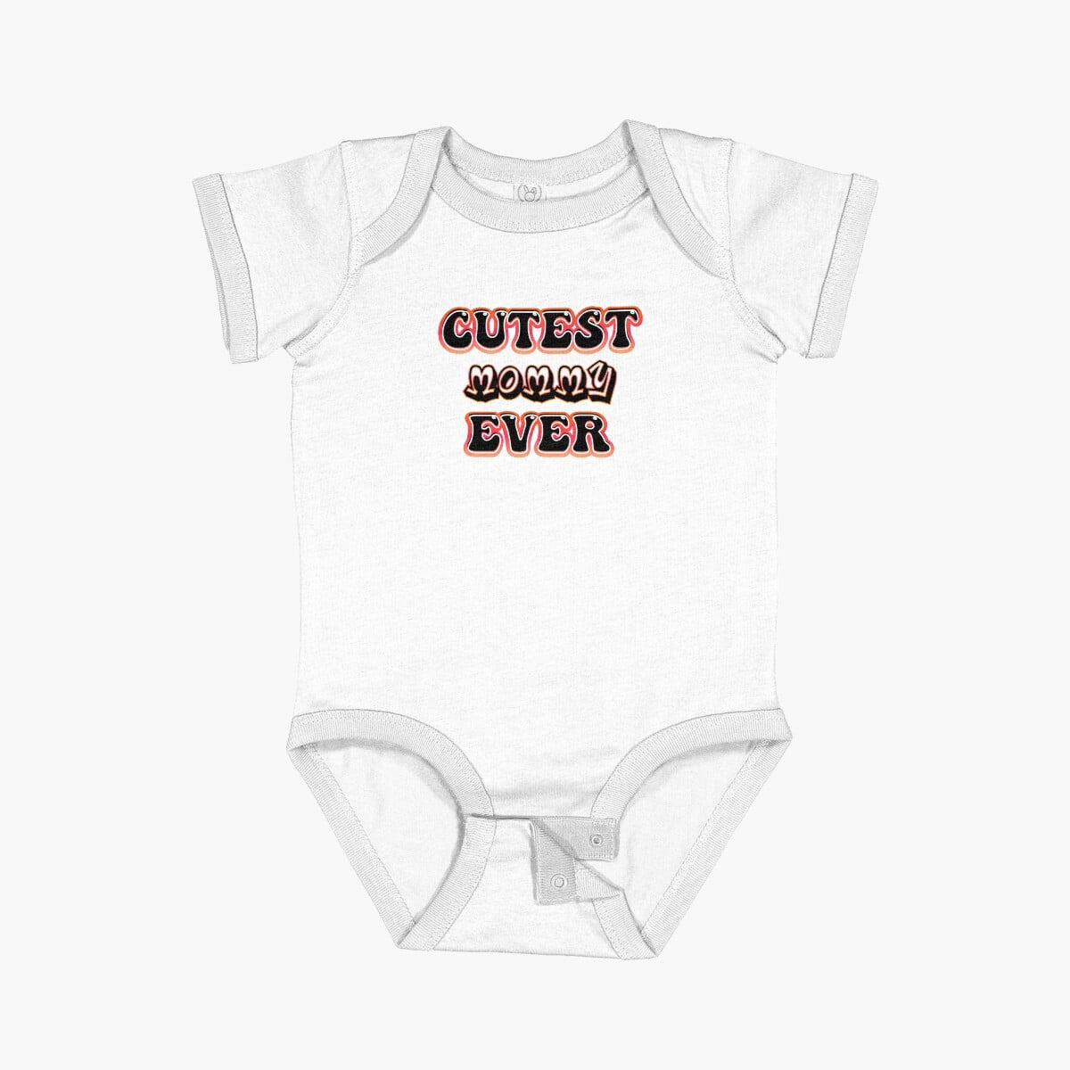 Luvly Cutest Mommy Ever Bubble Font Style Retro Text Typography Design ...