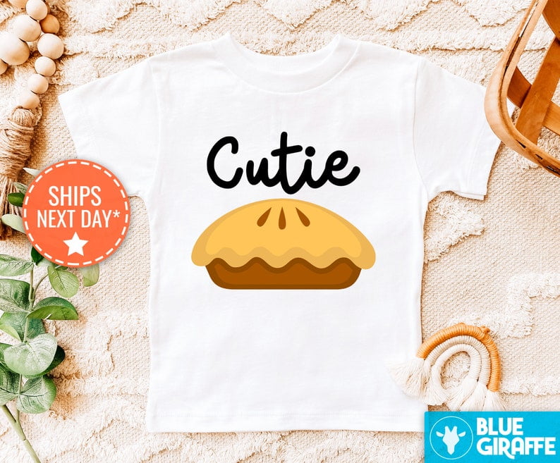 Luvly Cutie Pie Toddler Shirt, Food Themed Tee, Pie Shirt For Kids ...