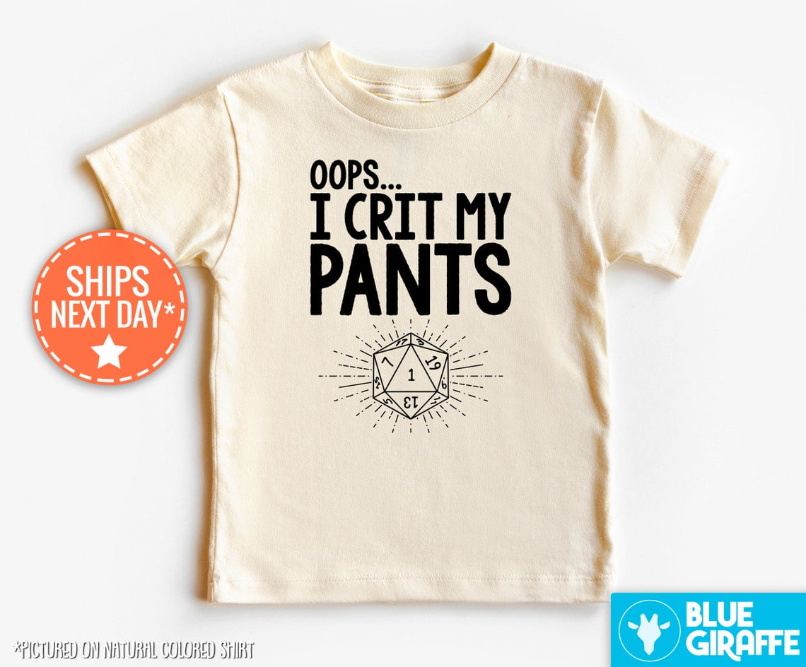 Luvly D20 Baby Natural Shirt, Dungeons And Dragons Onesie, I Crit My ...