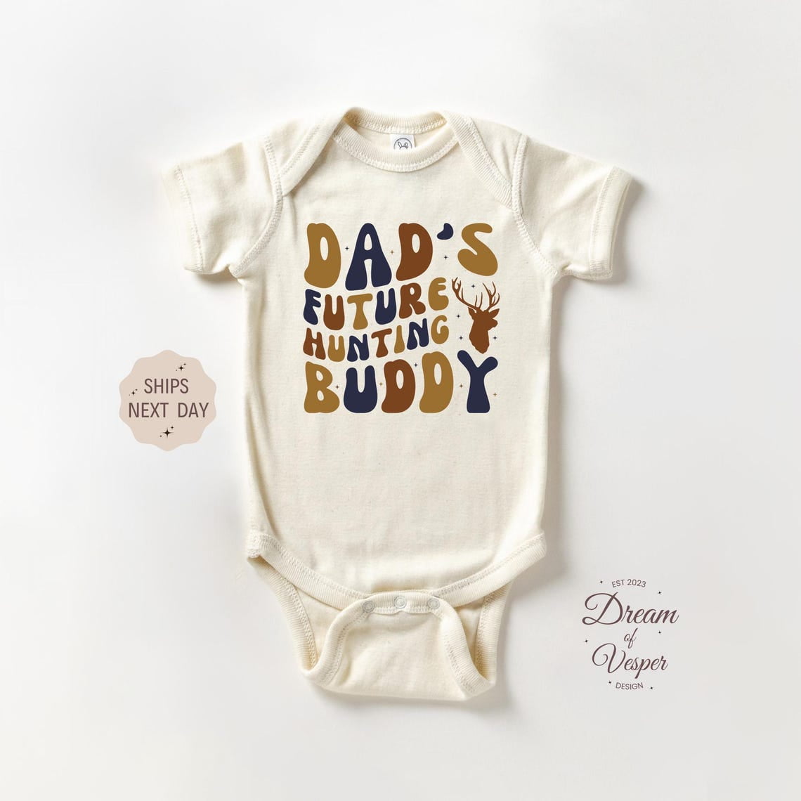 Luvly Dad'S Future Hunting Buddy Baby, Retro Future Hunter Bodysuit ...
