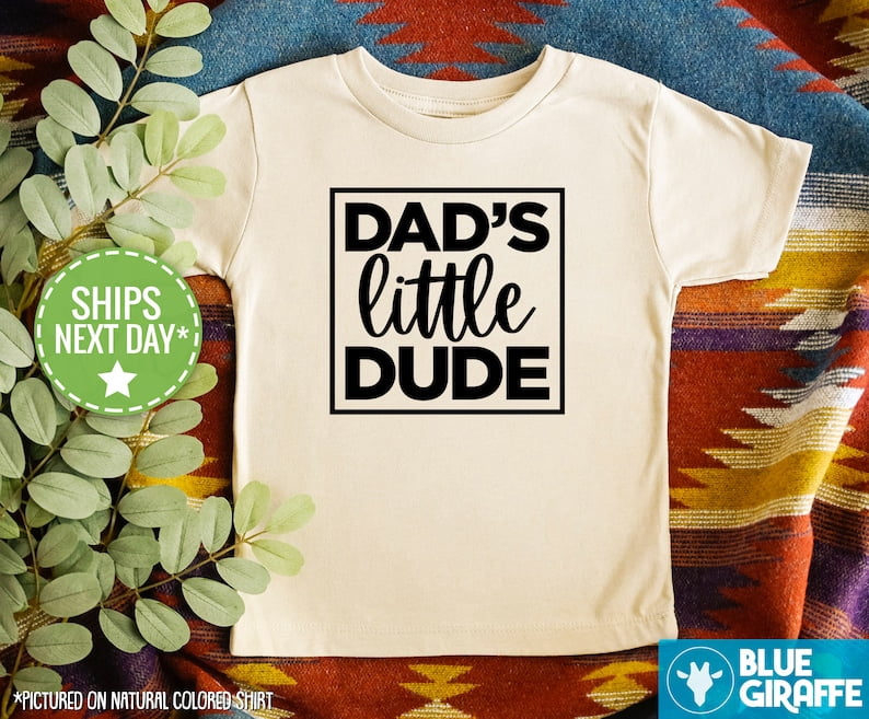 Luvly Dad’S Little Dude Kids Denim Raglan, Cute Father’S Day Toddler ...