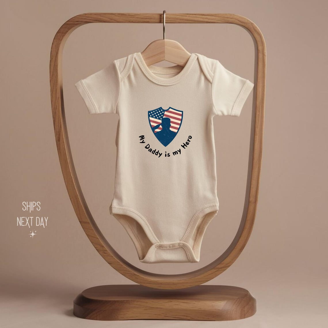 Luvly My Daddy Is My Hero Baby - Military Dad Bodysuit - American Flag ...