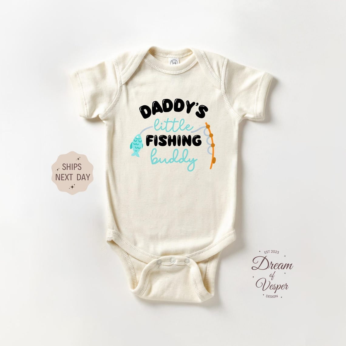 Luvly Daddy'S Fishing Buddy, Father'S Day Baby Bodysuit, Fishing Baby ...