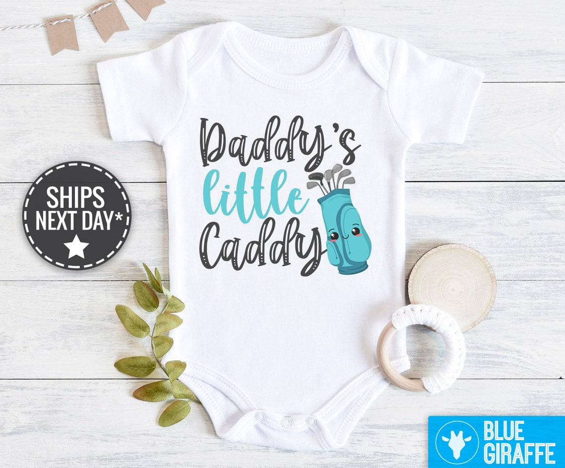 Luvly Daddy'S Little Caddy, Cute Father'S Day Shirt, Golfing Baby ...