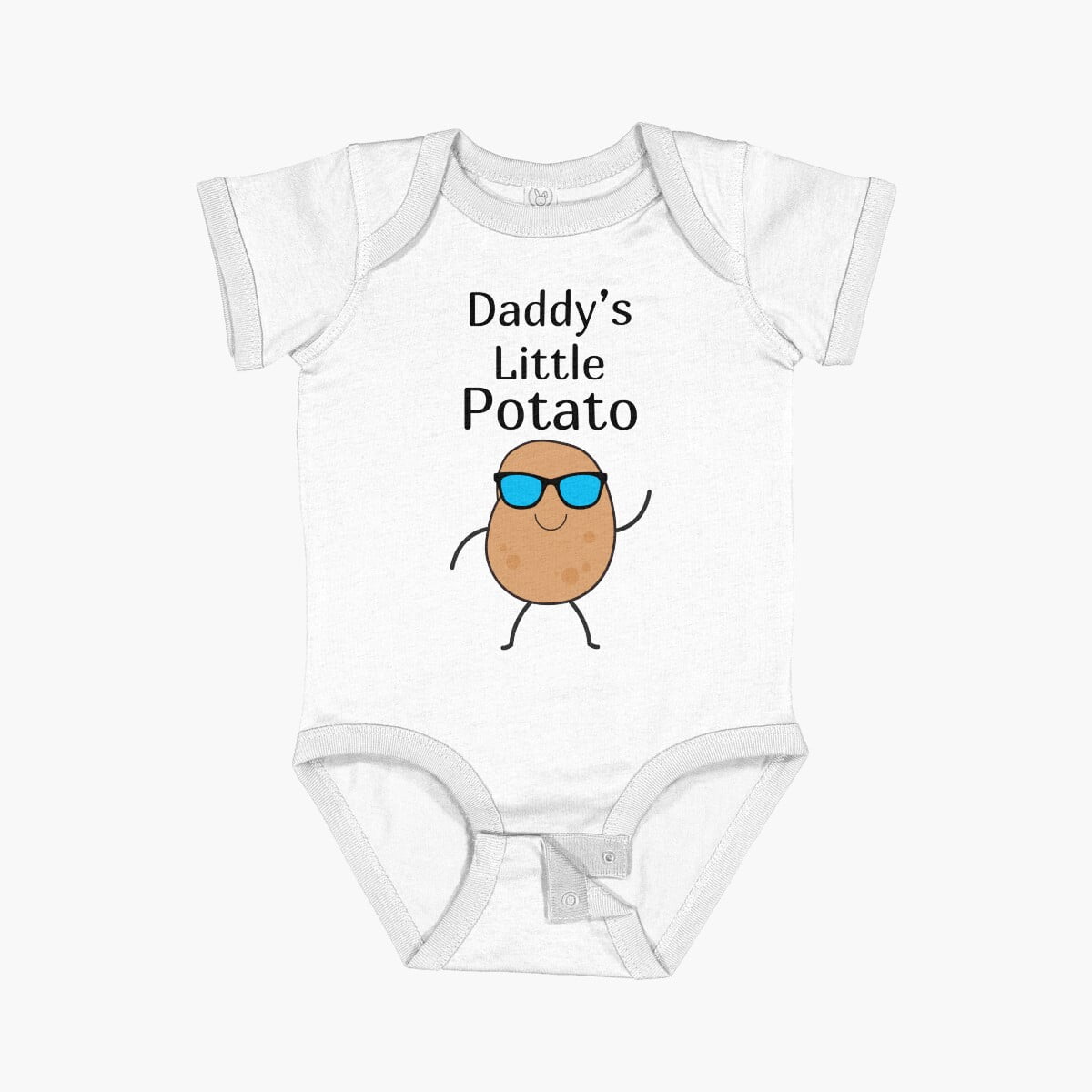 Luvly Daddy'S Little Potato Dad Father Potatoes Funny Short Sleeve Baby ...