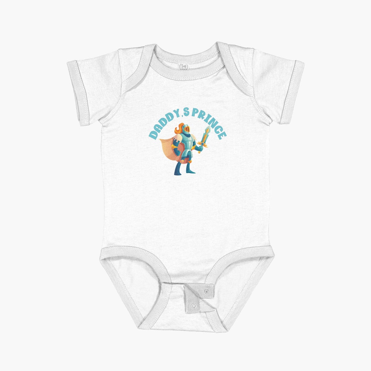 Luvly Daddy'S Little Prince In Armor Short Sleeve Baby One-Piece, New ...