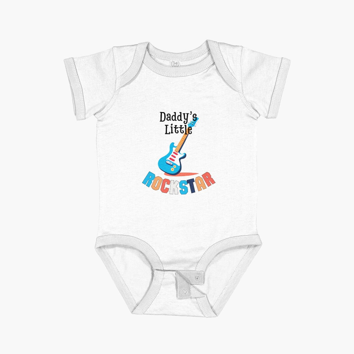 Luvly Daddy'S Little Rockstar, For Guitar Talented Short Sleeve Baby ...
