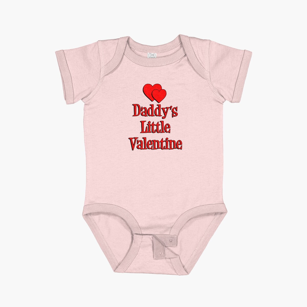 Luvly Daddy'S Little Valentine Baby Girl Heart Design Short Sleeve Baby One-Piece, New Born ...