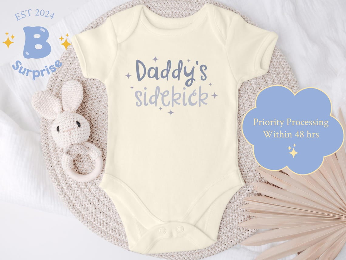 Luvly Daddy'S Sidekick - Natural Boho Bodysuit & Toddler Tee - New Baby Gift - Cute Shower ...