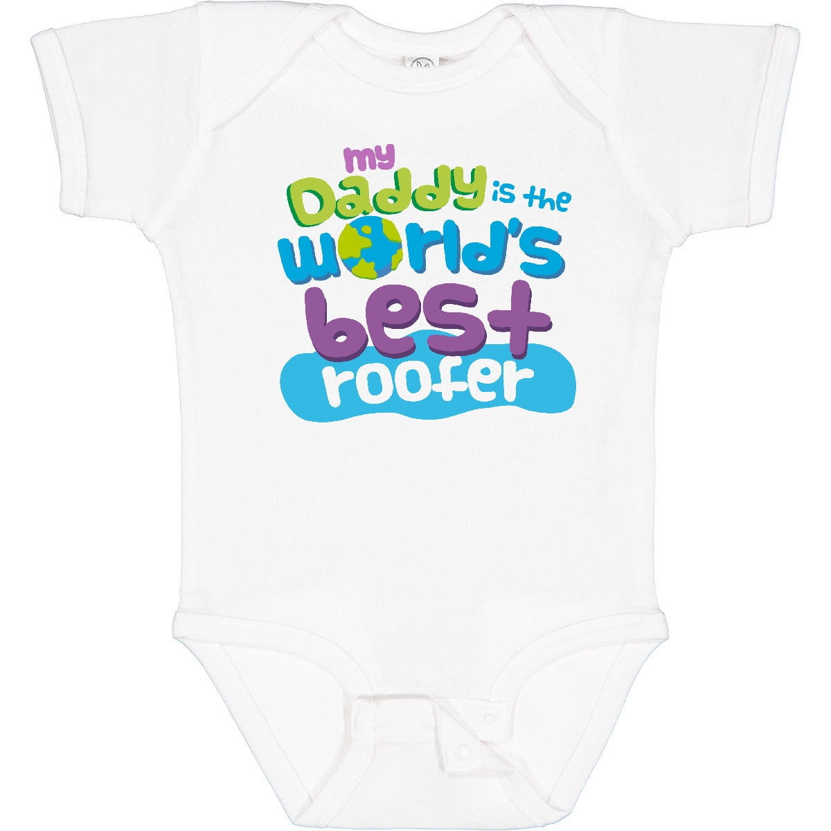 Luvly Daddy Worlds Best Roofer Baby Bodysuit Roofing Dad Fathers Day ...