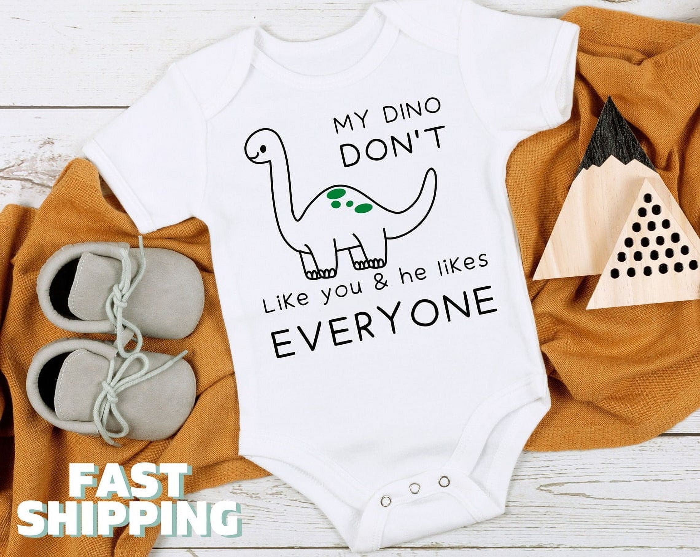 Luvly Dino Baby Onesies® Brand Babysaurus Bodysuit Cute Dinosaur Boys Tshirt For Kids Funny Baby ...