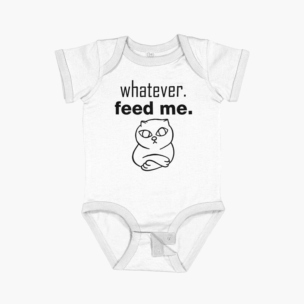 Luvly Disinterested Cat Whatever. Feed Me. Funny Cat Black Text Style 1 ...