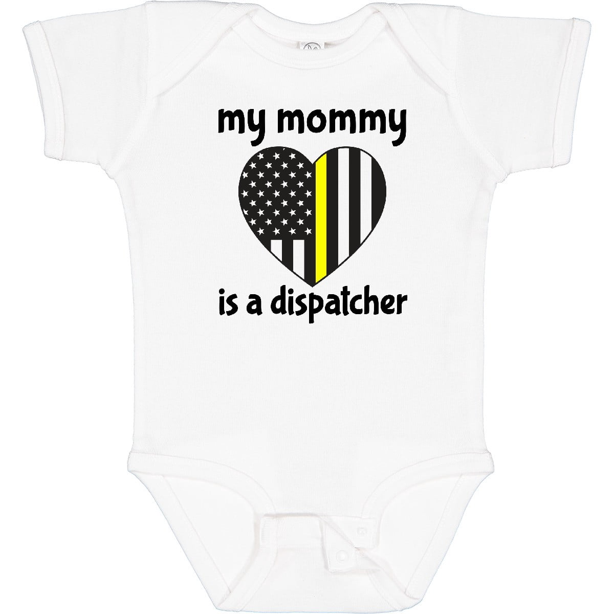 Luvly Dispatcher Mom Emergency Gold Line Flag Baby Bodysuit Childs ...