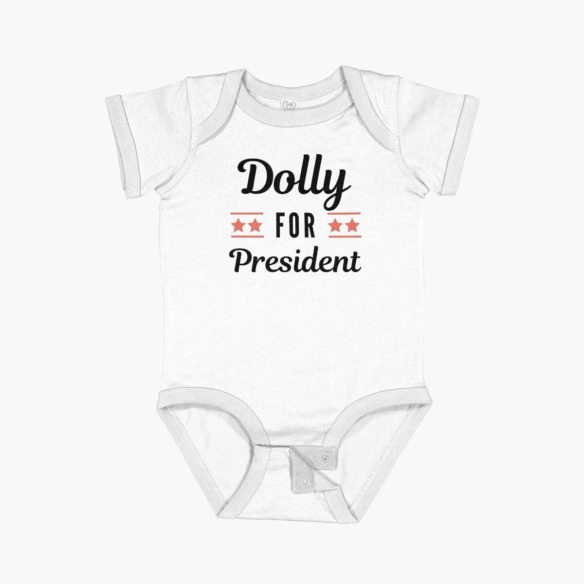 Luvly Dolly For President, Funny Short Sleeve Baby One-Piece, New Born ...