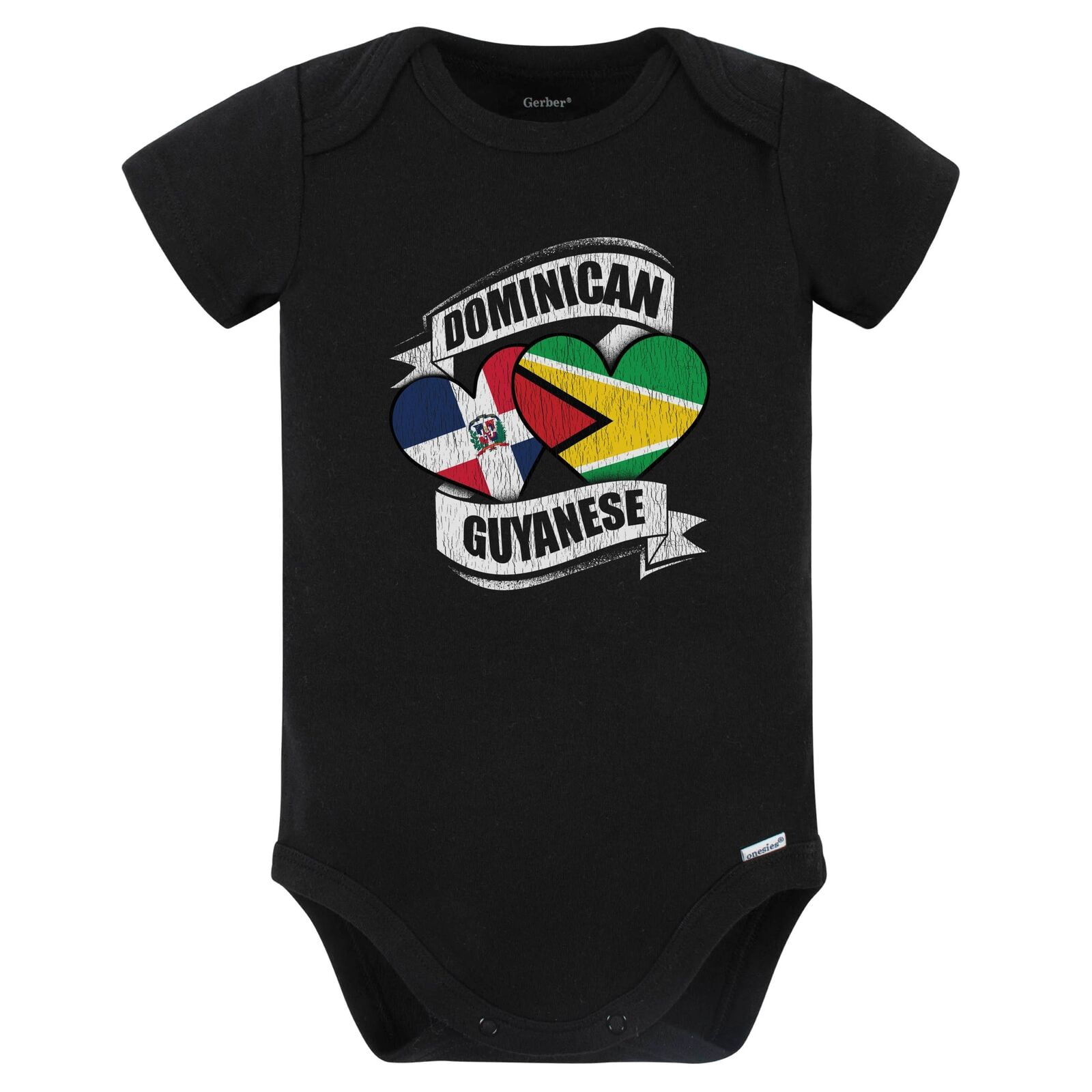 Luvly Dominican Guyanese Hearts Dominican Republic Guyana Flags Baby ...