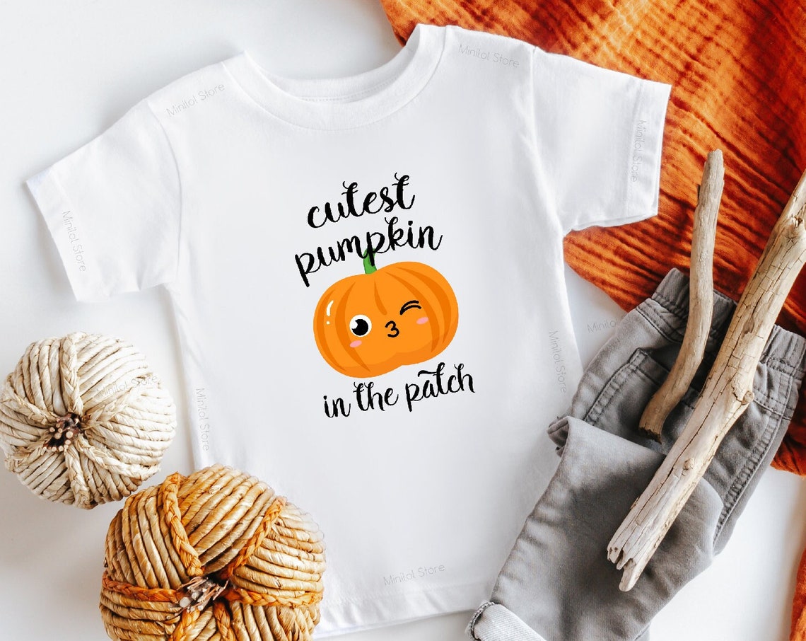 Luvly Fall Pumpkin Kids Shirt, Cutest Pumpkin In The Patch, Fall Baby ...