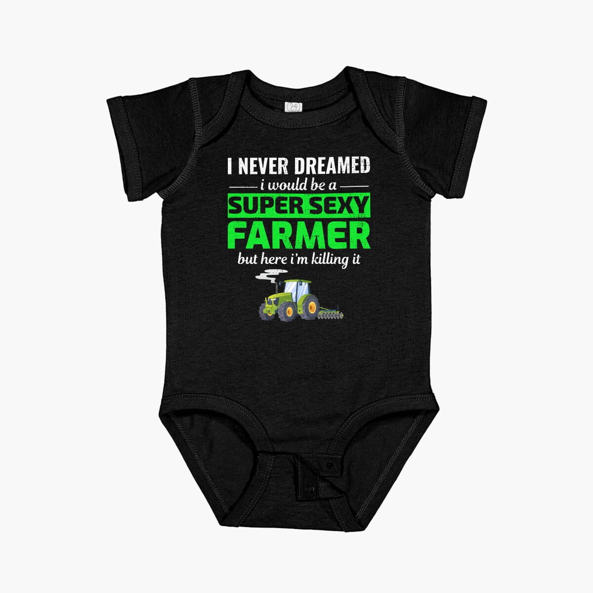 Luvly Farm Farmer Farming Agriculture Tractor Funny Short Sleeve Baby ...
