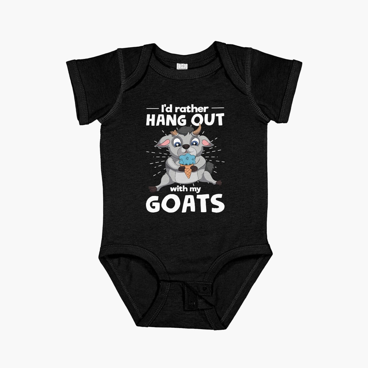 Luvly Farming Goat Lover Funny Farmer Animal Goat Short Sleeve Baby One ...