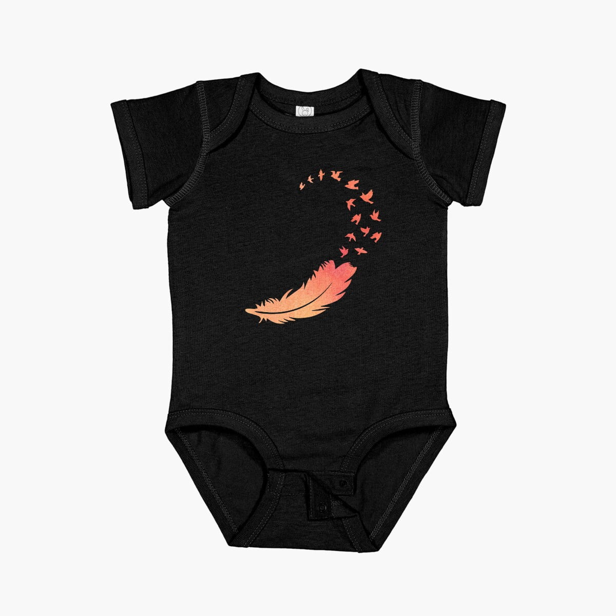 Luvly Feather Birds Short Sleeve Baby One-Piece, New Born, Baby Shower ...