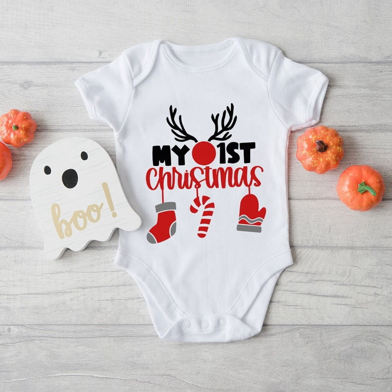 Luvly My First Baby, Cute Reindeer Santa Clause Graphic Toddler Shirts ...
