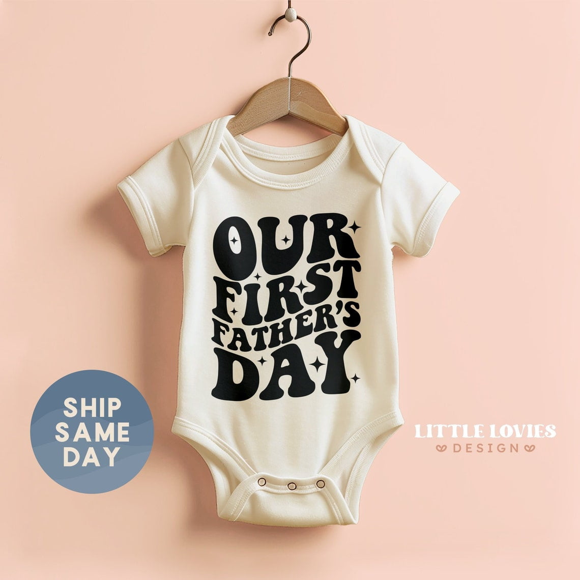 Luvly Our First Father'S Day, New Dad Baby Bodysuit, First Time Dad ...