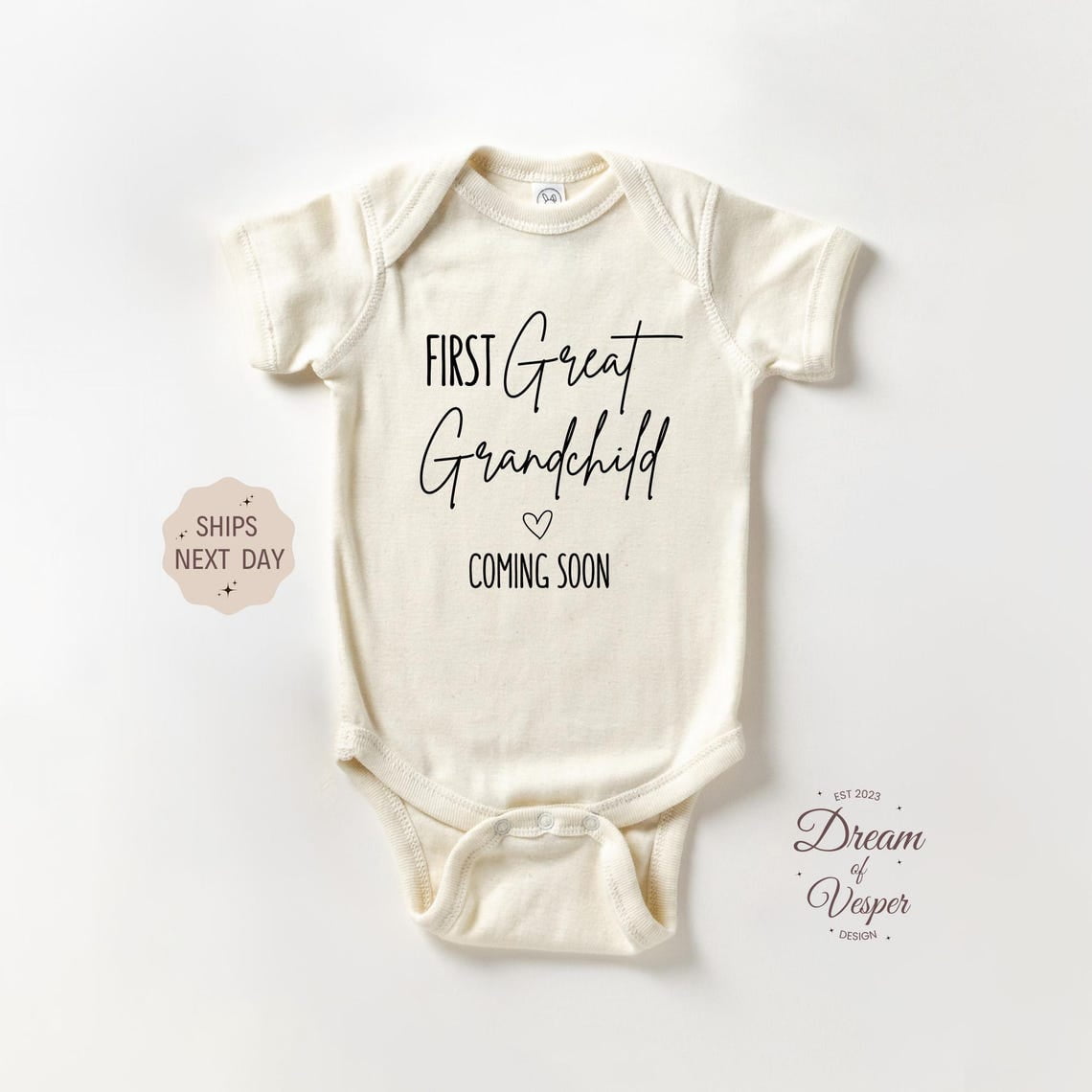 Luvly First Great Grandchild Coming Soon, Surprise Baby Bodysuit ...