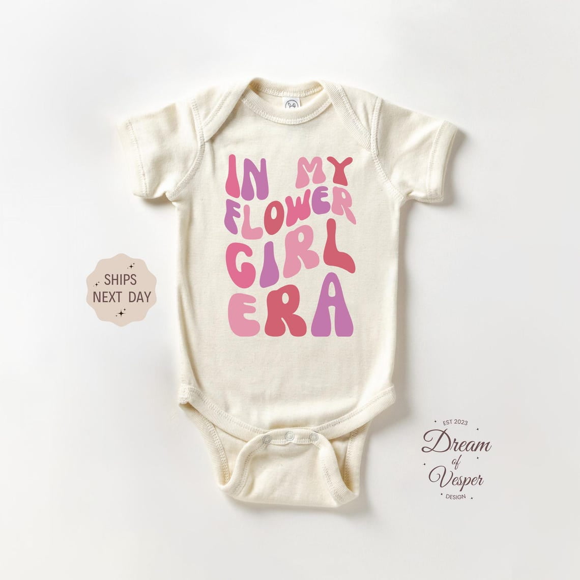 Luvly In My Flower Girl Era Baby, Funny Flower Girl Proposal Bodysuit ...