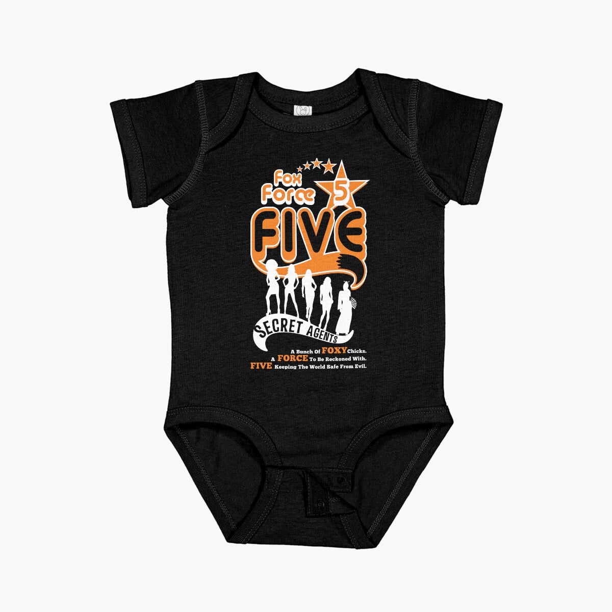 Luvly Fox Force Five Secret Agents Short Sleeve Baby One-Piece, New ...