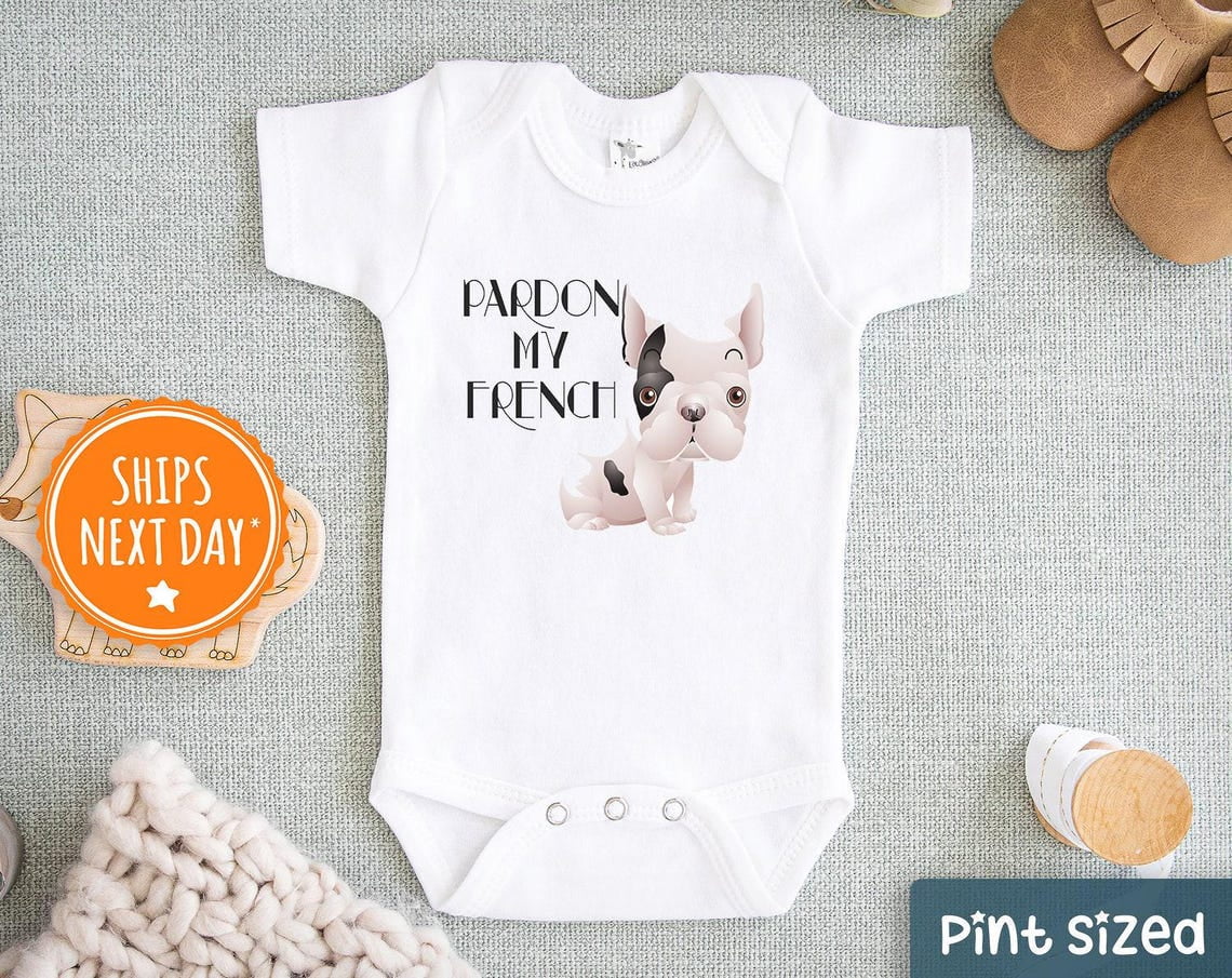 Luvly French Bulldog - Pardon My French Baby - Dog Baby Gift - Bulldog ...