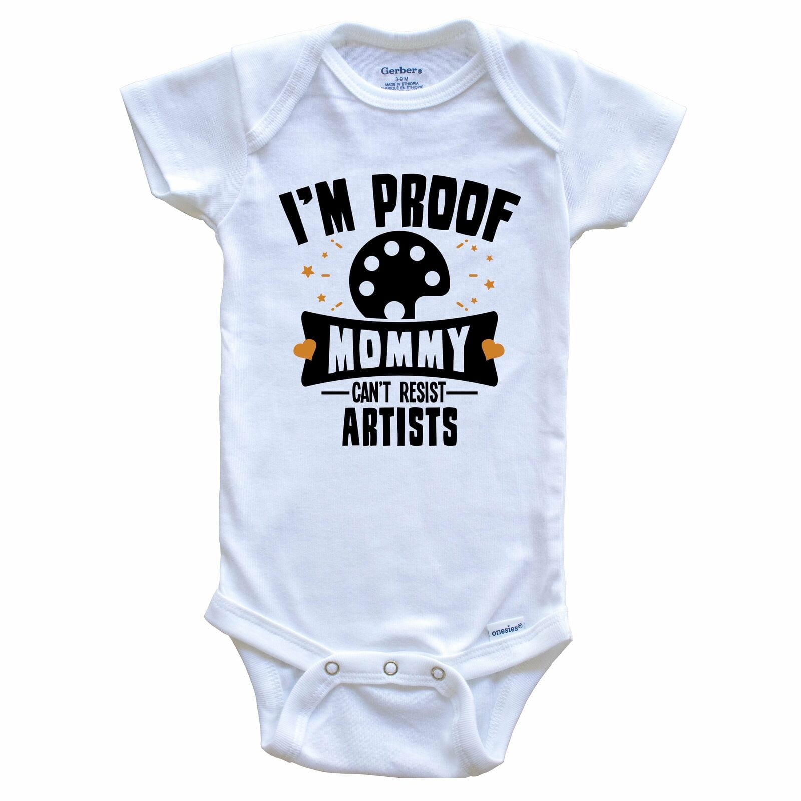 Luvly Funny Art Bodysuit - I'M Proof Mommy Can'T Resist Artists Baby ...