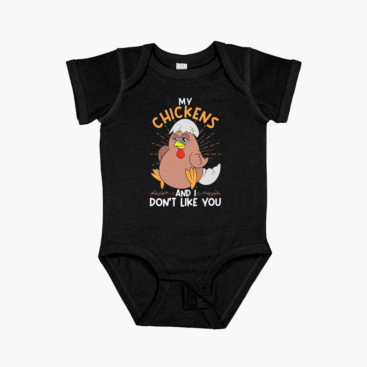 Luvly Funny Farmer Farming Farm Animal Lover Chicken Short Sleeve Baby ...
