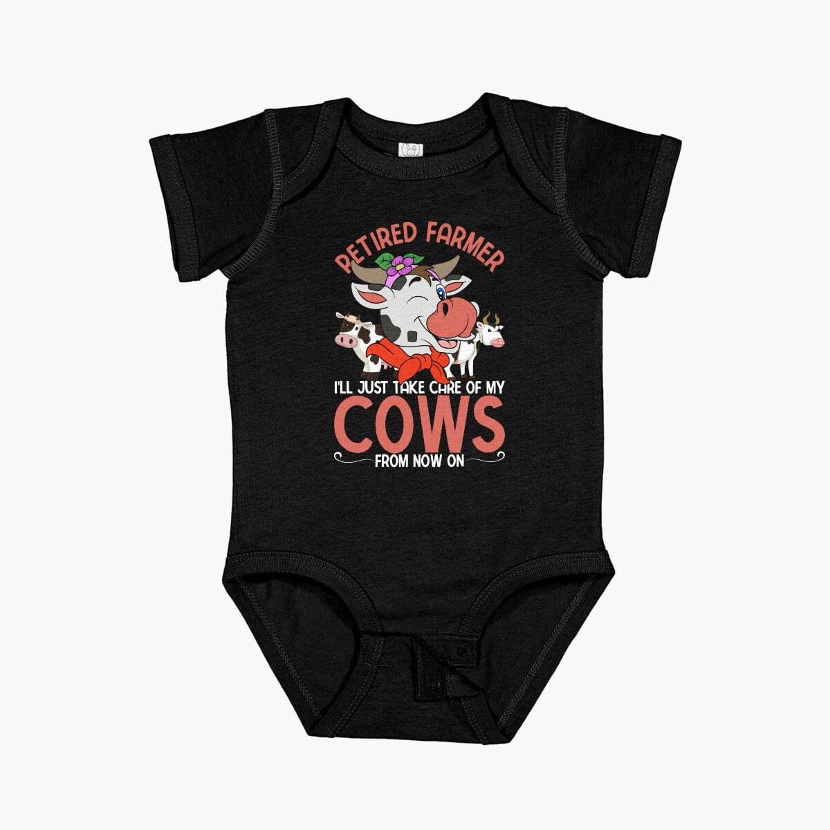 Luvly Funny Retirement Farming Retired Farmer Farm Animal Cow Short ...