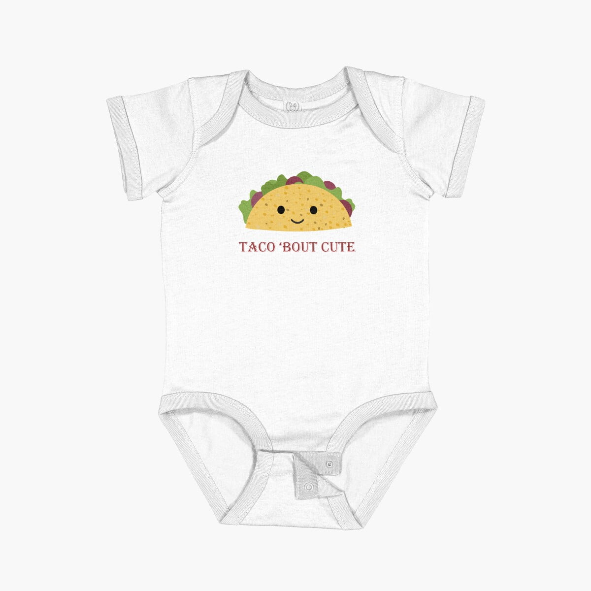 Luvly Funny Taco Bout Cute Kawaii Taco Short Sleeve Baby One-Piece, New Born, Baby Shower Gift ...
