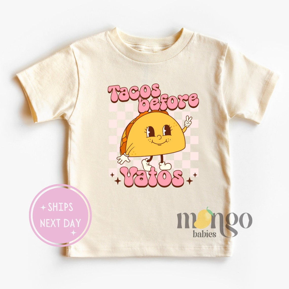 Luvly Funny Taco Girl Tshirt Tacos Before Vatos Baby Announcement Baby ...